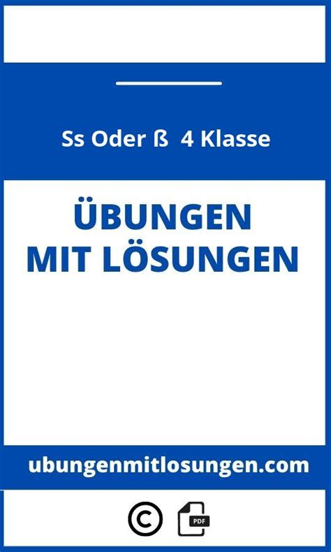 ß übungen pdf - Wadaef DE
